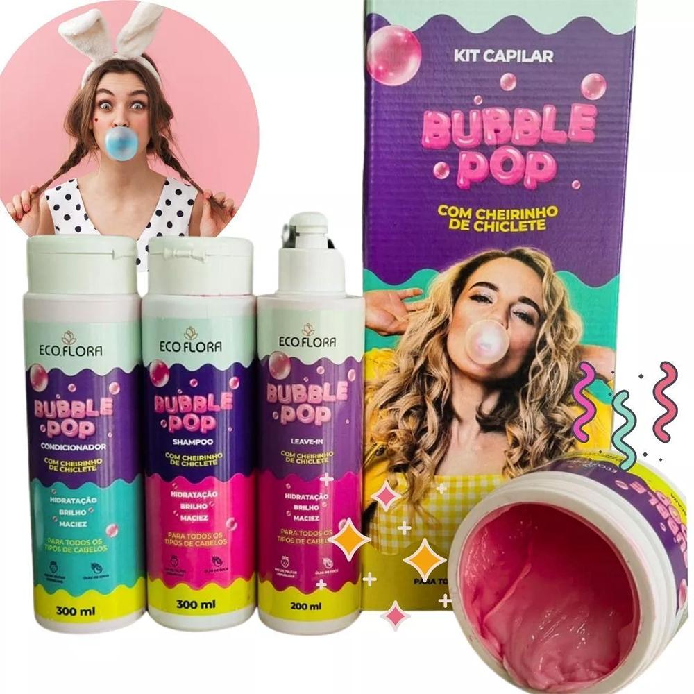 Kit capilar Eco.Flora Bubble Pop Tutti Frutti c/cheirinho de chiclete 4 ...